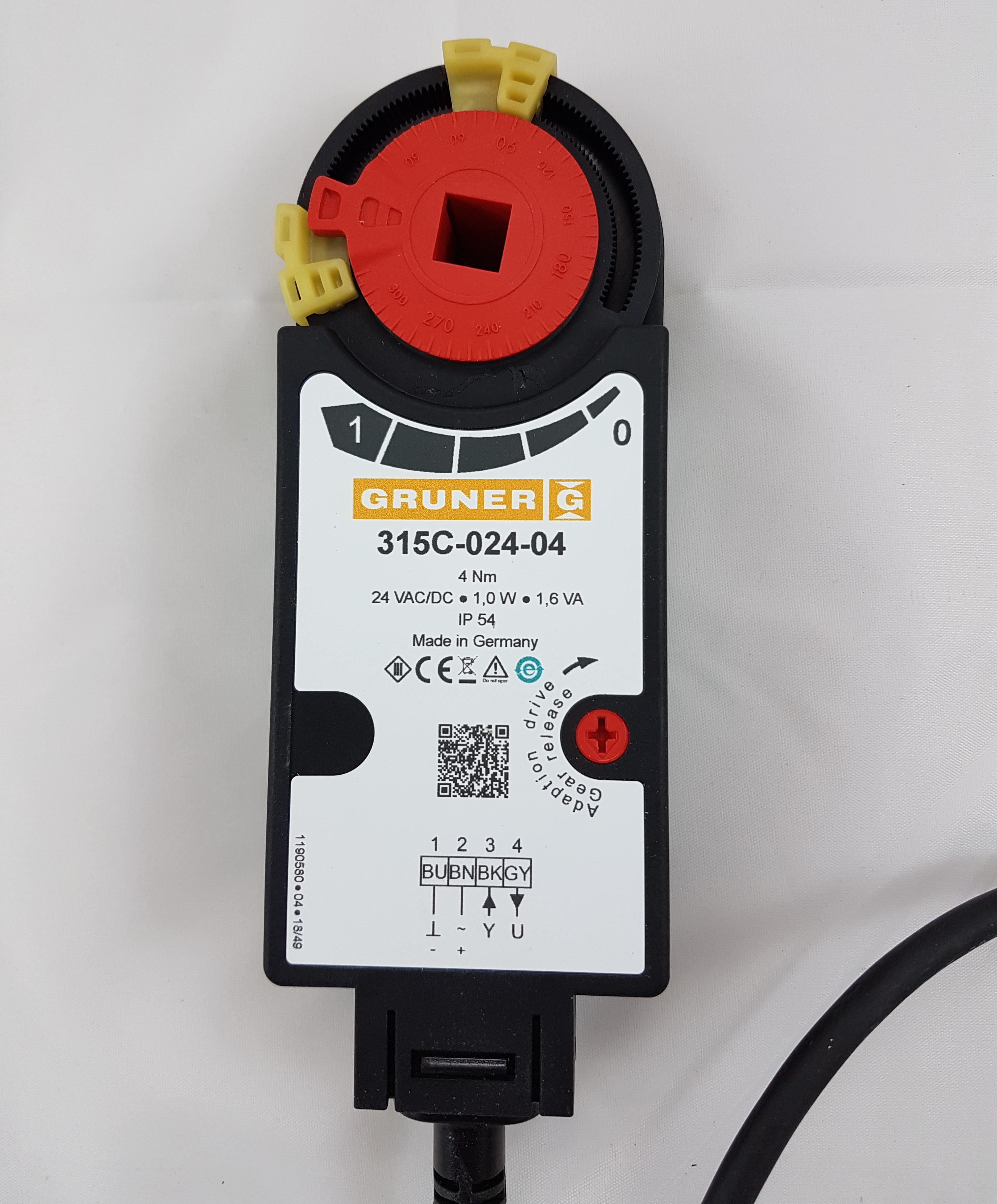 Gruner Klappenstellantrieb 315C-024-04 24V 4Nm
